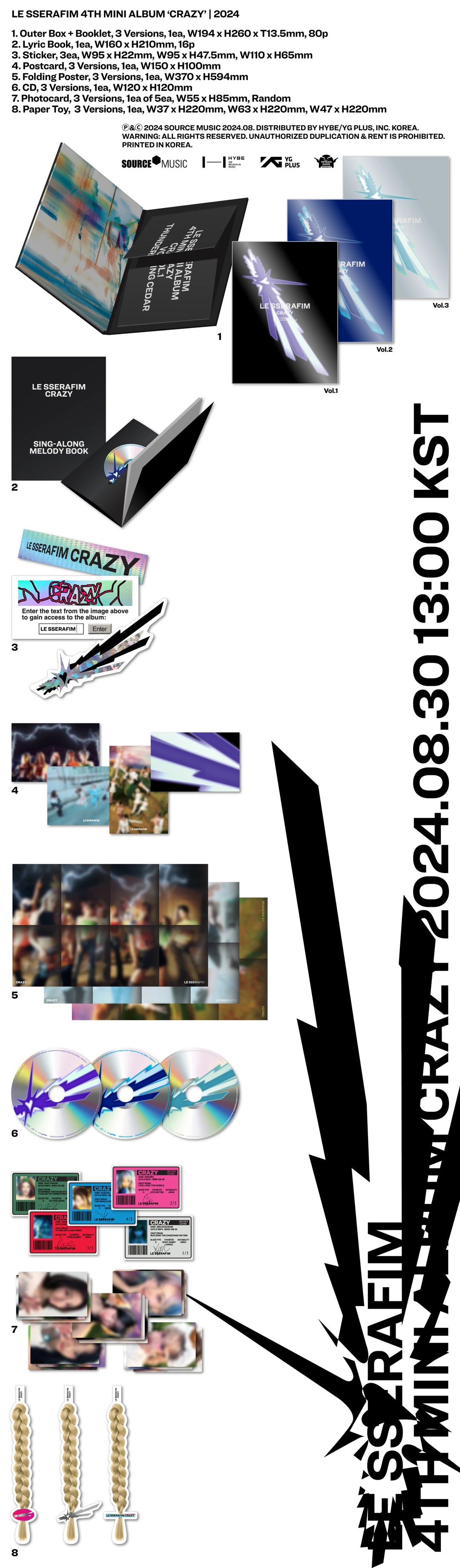 LE SSERAFIM - 4th Mini Album [CRAZY] Standard Ver. – Aniime Shop General