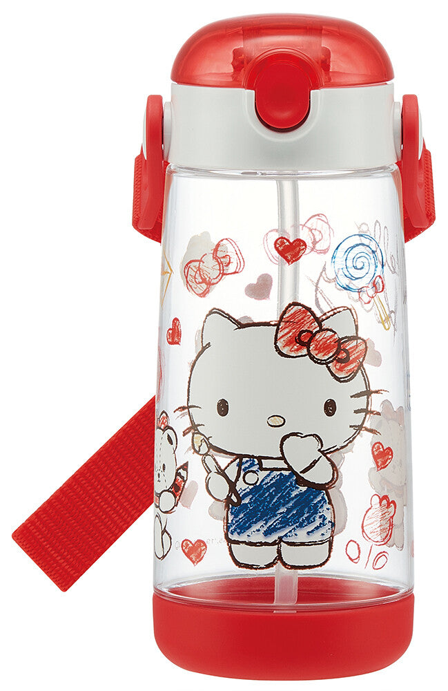 Hello Kitty Sketch One-push straw bottle 480ml – Aniime Shop General